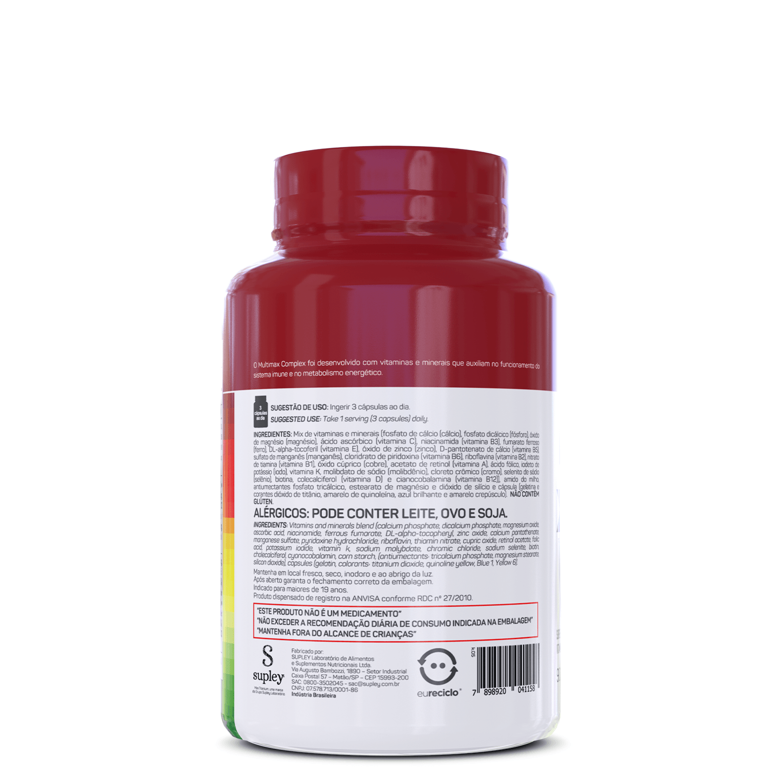 Multivitamínico Multimax Complex 90 Caps - Max Titanium